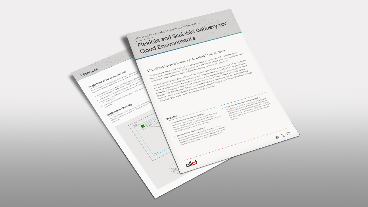Virtualized Service Gateway for Cloud Environments - Allot
