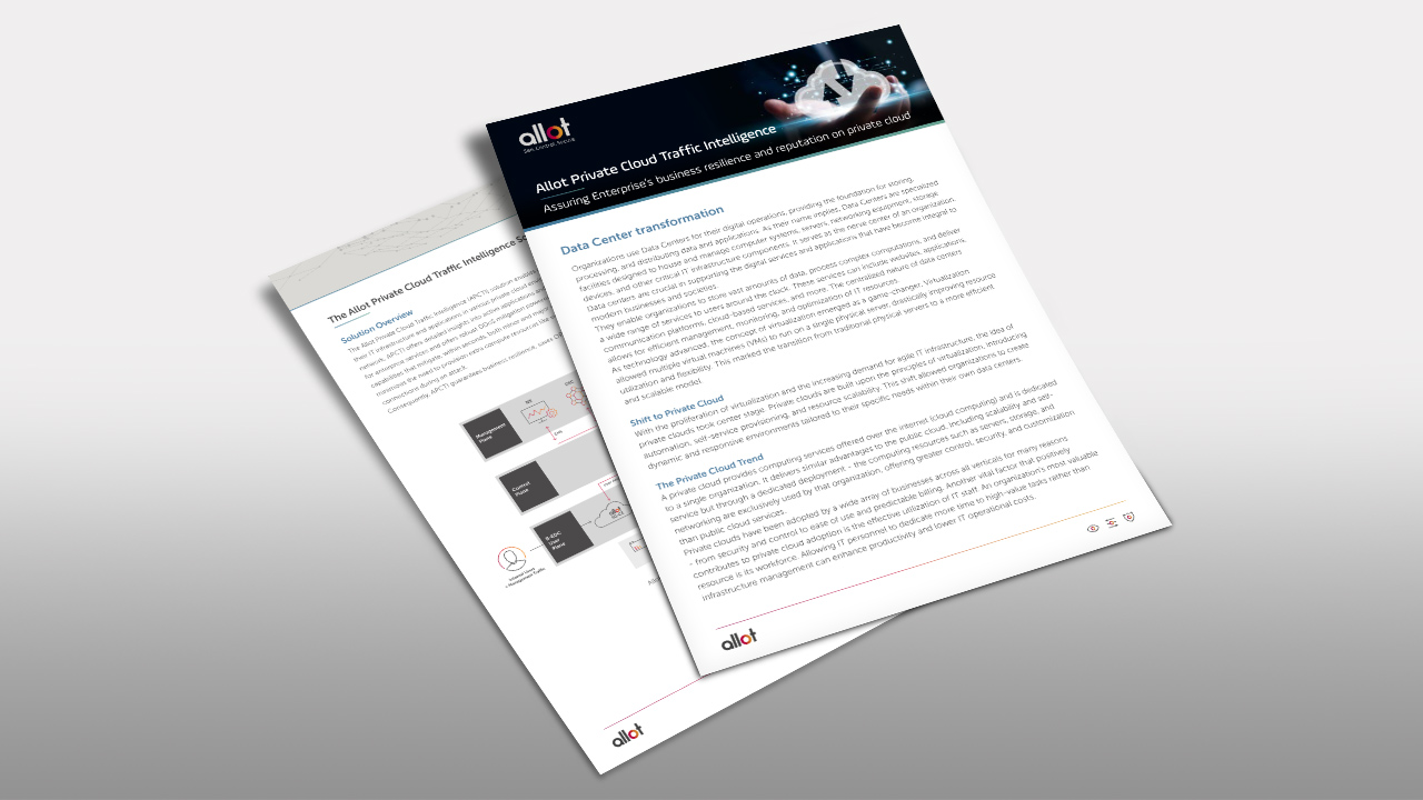 Allot Private Cloud Traffic Intelligence - ALLOT