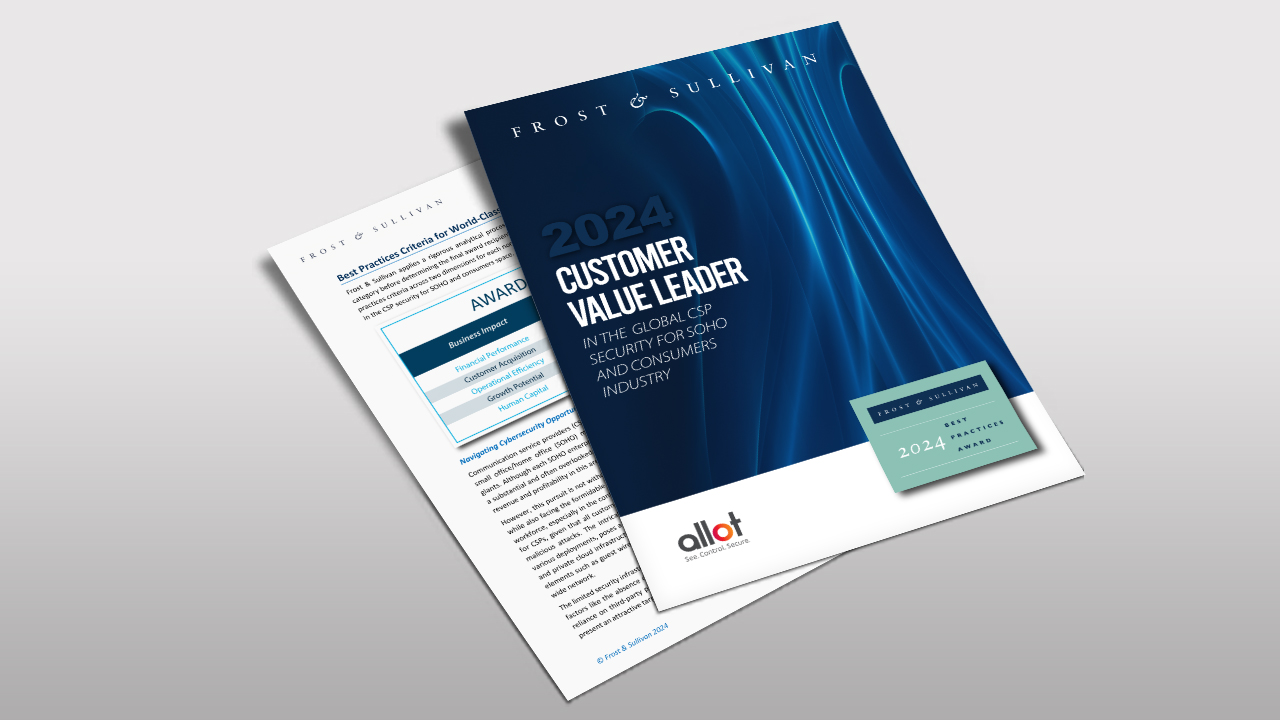 Frost & Sullivan Customer Value Leadership Award for Allot CSP Security ...