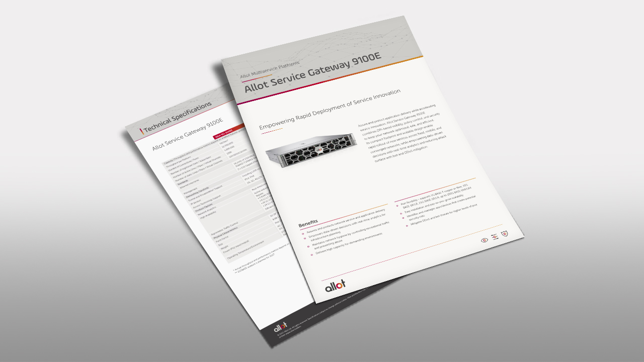 Allot Service Gateway 9100E - Allot